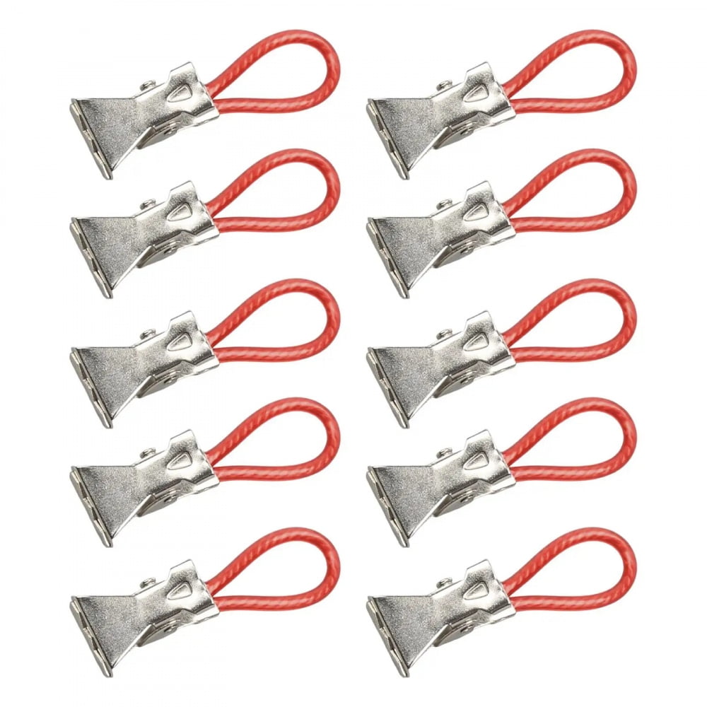 10pcs Metal Hanging Towel Clips with Hanging Loop Clip Hangers for ...