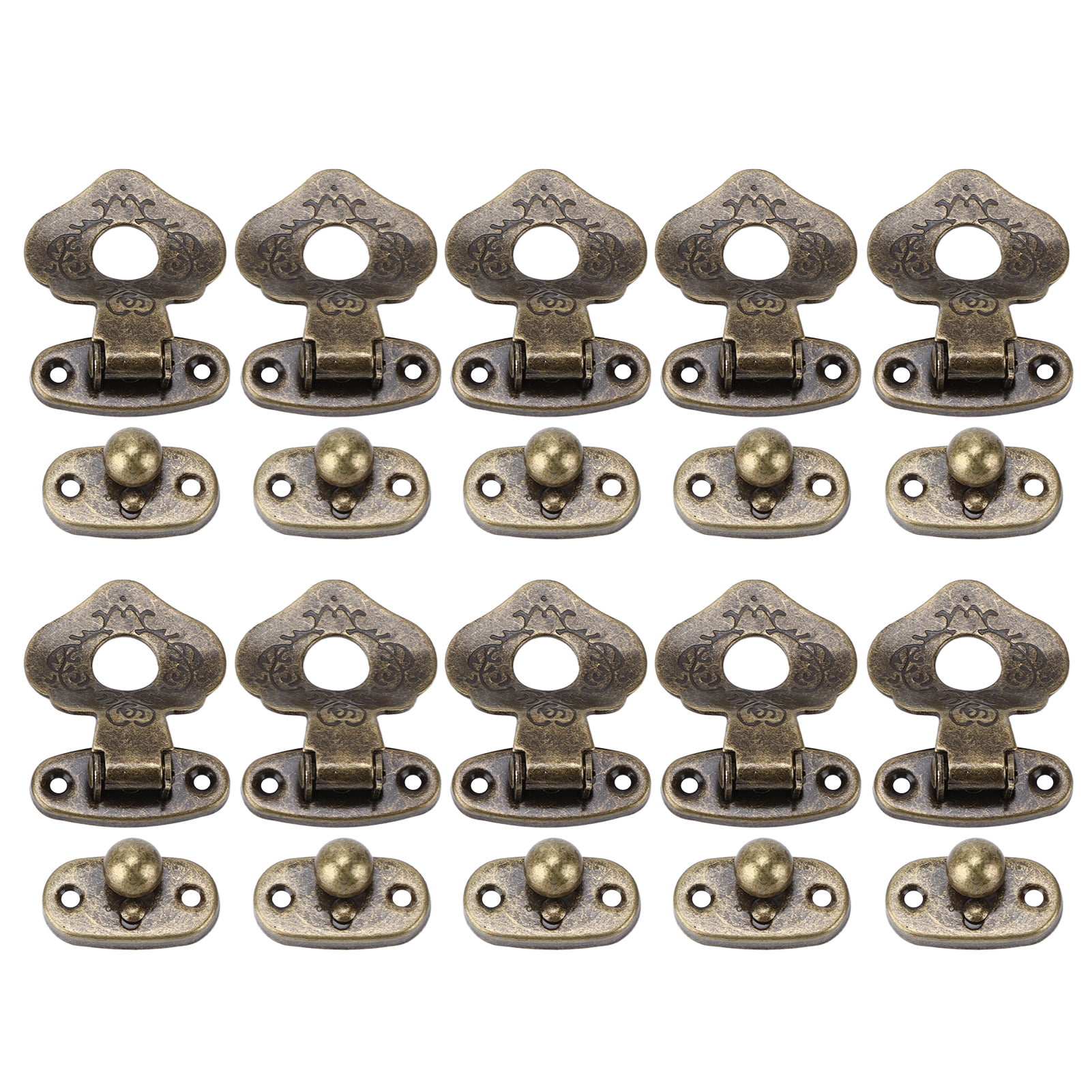 10pcs Metal Lock Green Bronze Retro Exquisite Case Hasps with Screws ...