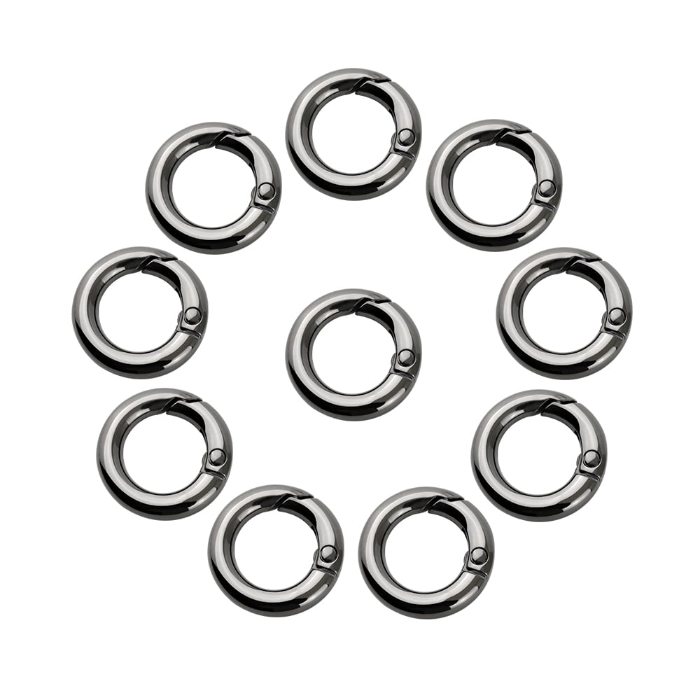 10pcs- Metal O Ring Spring Opening Snap Trigger Clip Buckle Charm Purse ...