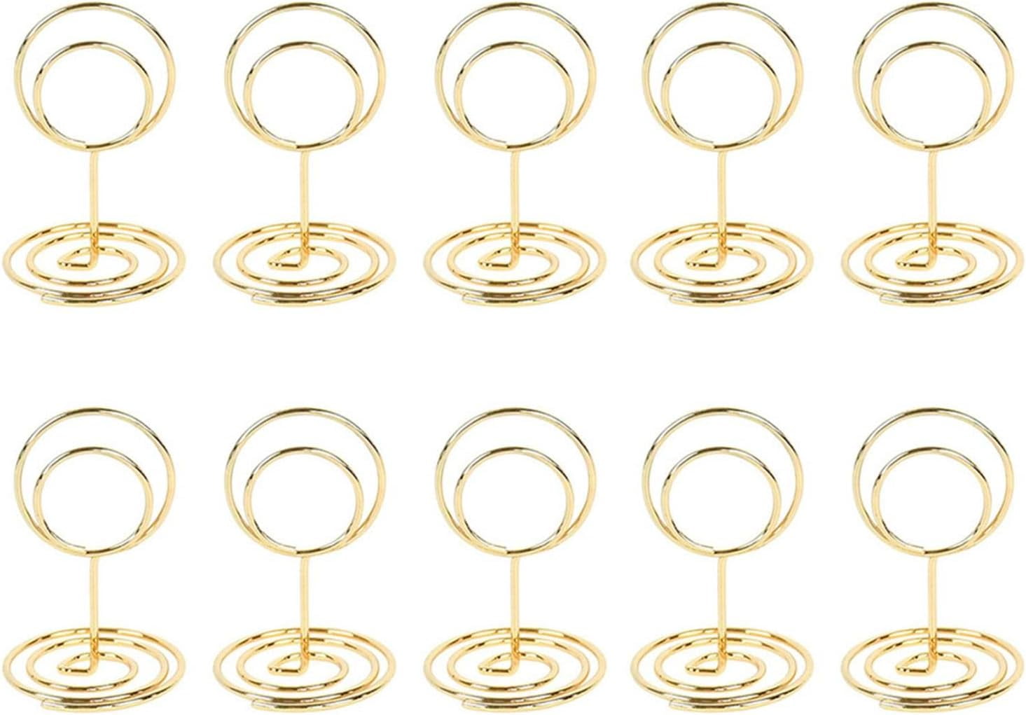 10pcs Metal Place Card Holders Photo Clip Stands Wedding Table Number ...