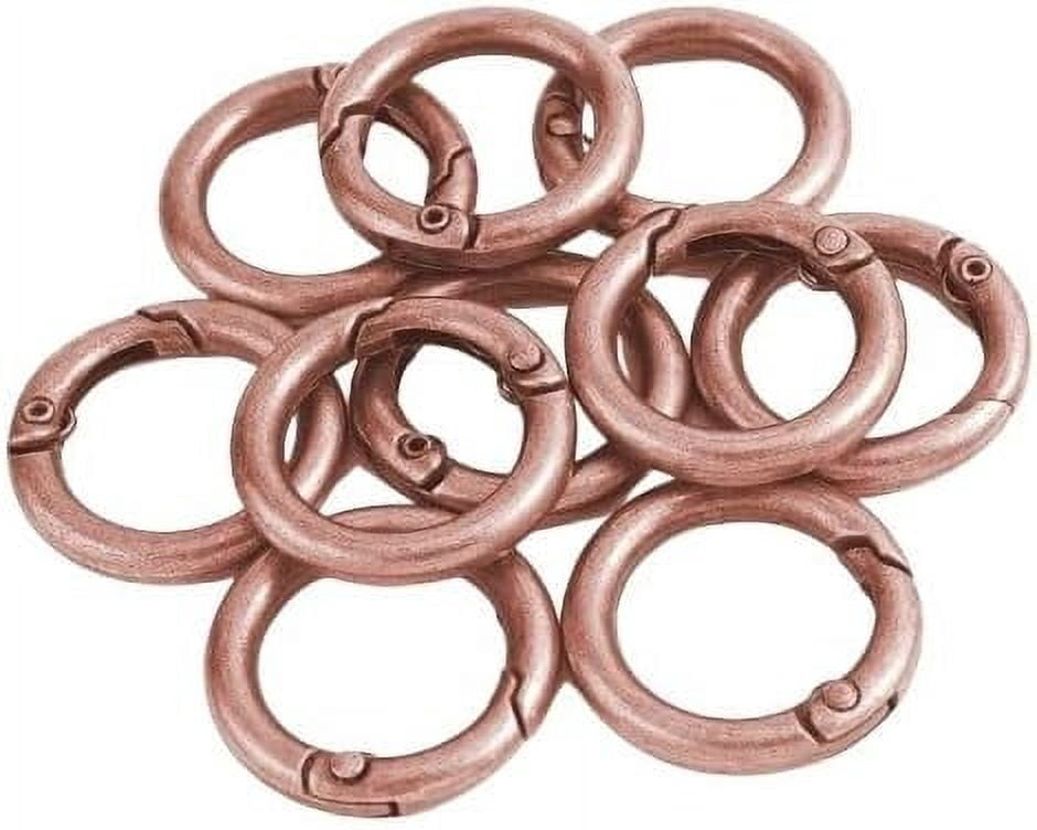 10pcs Metal Spring Gate Ring Clasps, 20 25 28mm Multi Color Openable ...