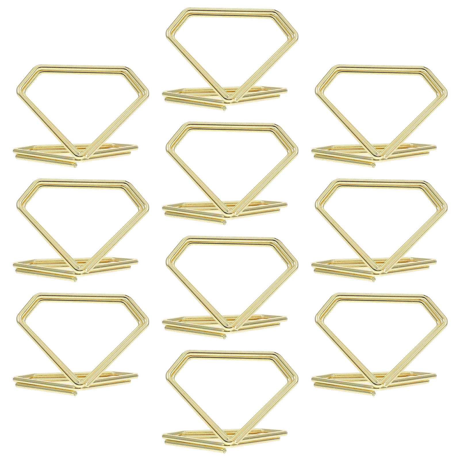 10pcs Metal Table Picture Holder Mini Paper Clips Business Card Display ...