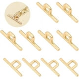 10pcs Metal Toggle Clasps Alloy Square T-Bar Closure Connectors golden ...