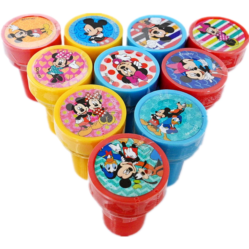 10pcs Mickey Mouse and Friends Stamps Stampers Self-inking Birthday ...