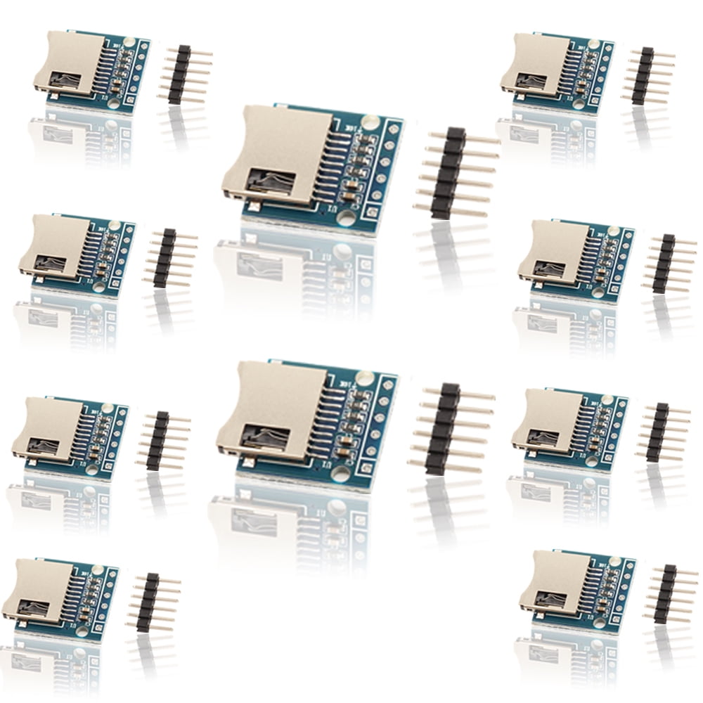 10pcs Micro Sd Sdhc Tf Card Adapter Reader Module With Spi Interface Level Conversion Chip