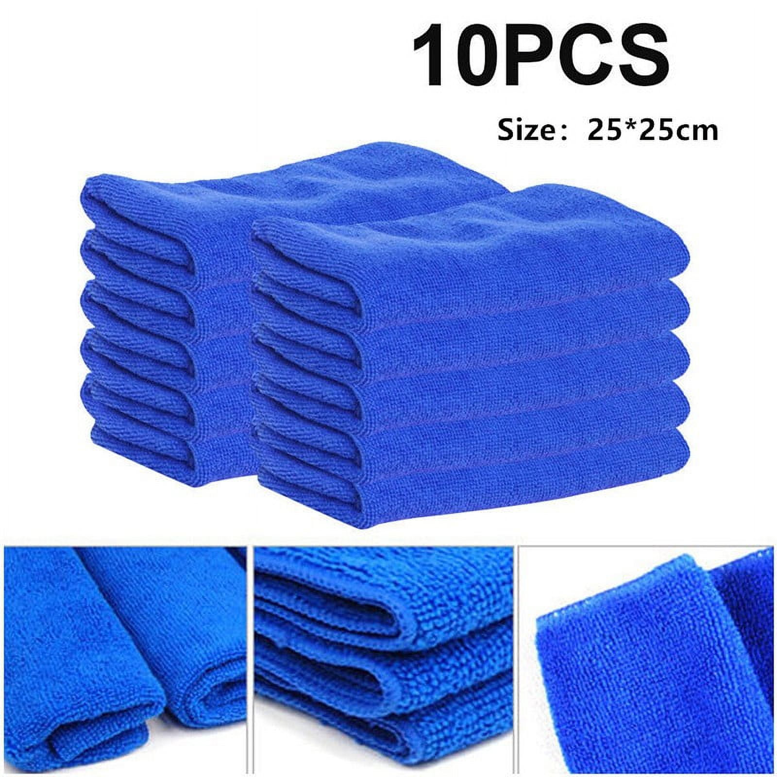 10pcs Microfiber Cleaning Cloth No-Scratch Rag Car Polishing Detailing ...
