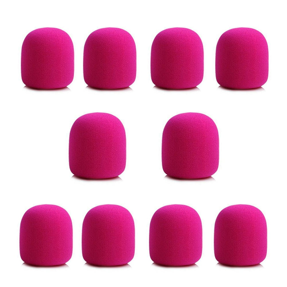 10pcs Microphone Windscreen Sponge Cover Mic Foam Protective Caps (Pink ...