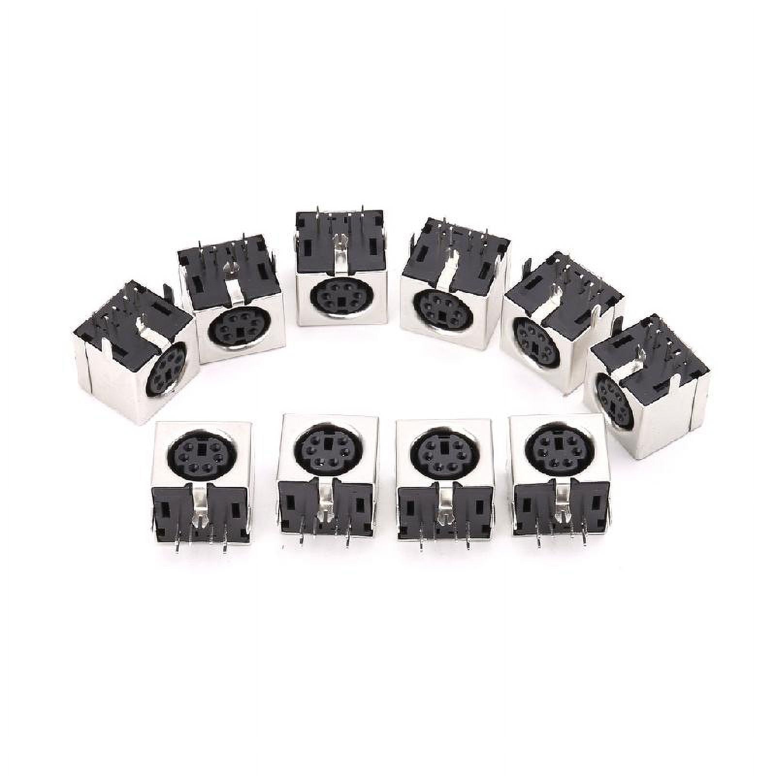 10pcs Mini 6-pin Din Socket Connectors PS-2 Female Plug PCB Solder ...