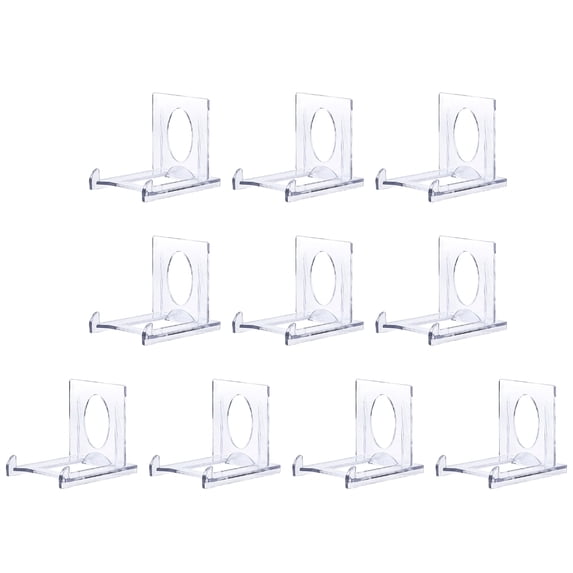 10pcs Mini Acrylic Plate Stands Multipurpose Display Holder Adjustable ...