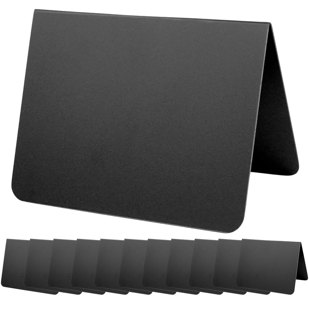 RENACLIPY 10Pcs Blackboard Signs Black Tabletop Memo Boards for Notices ...