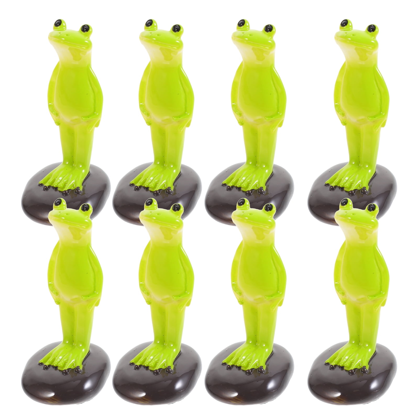 Raindrops Resin Frog Statue Green Miniature Design For Mini Garden ...