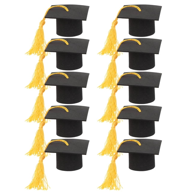 10pcs Mini Graduation Cap Bottle Toppers, BSL1 Mini Graduation Caps ...