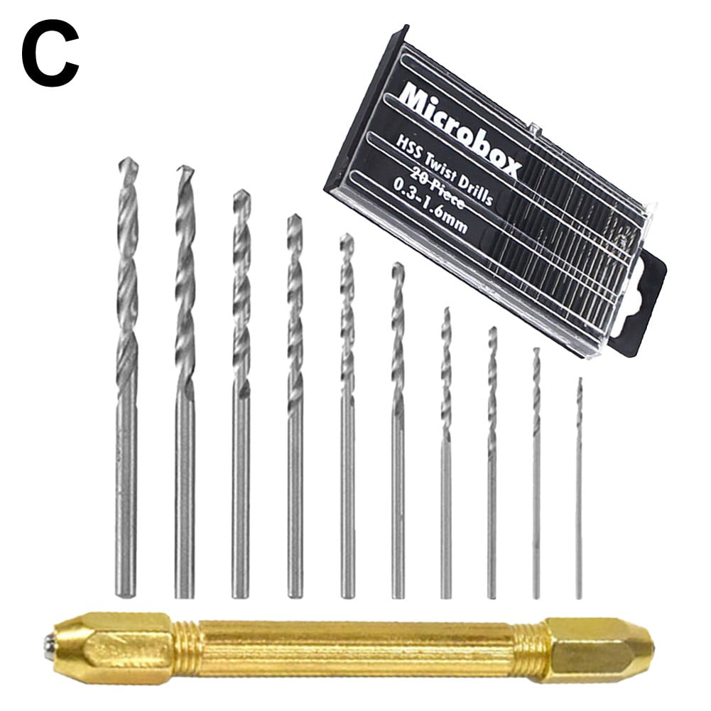 10pcs Mini Hand Drill Set High Speed Steel Twisted Drill Bit Set Drill ...