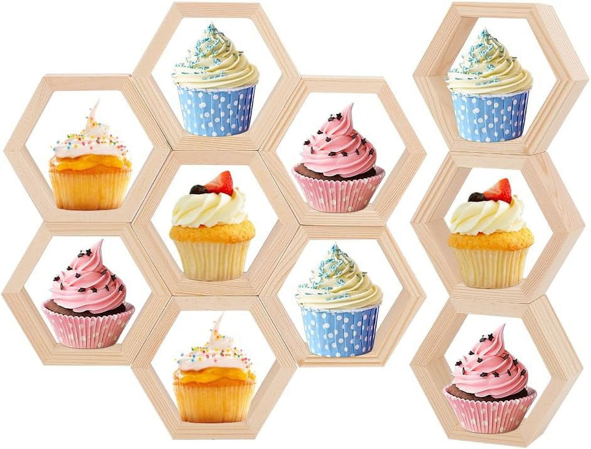 10pcs Mini Honeycomb Cupcake Stand Honeycomb Shelves Hexagon Cake ...