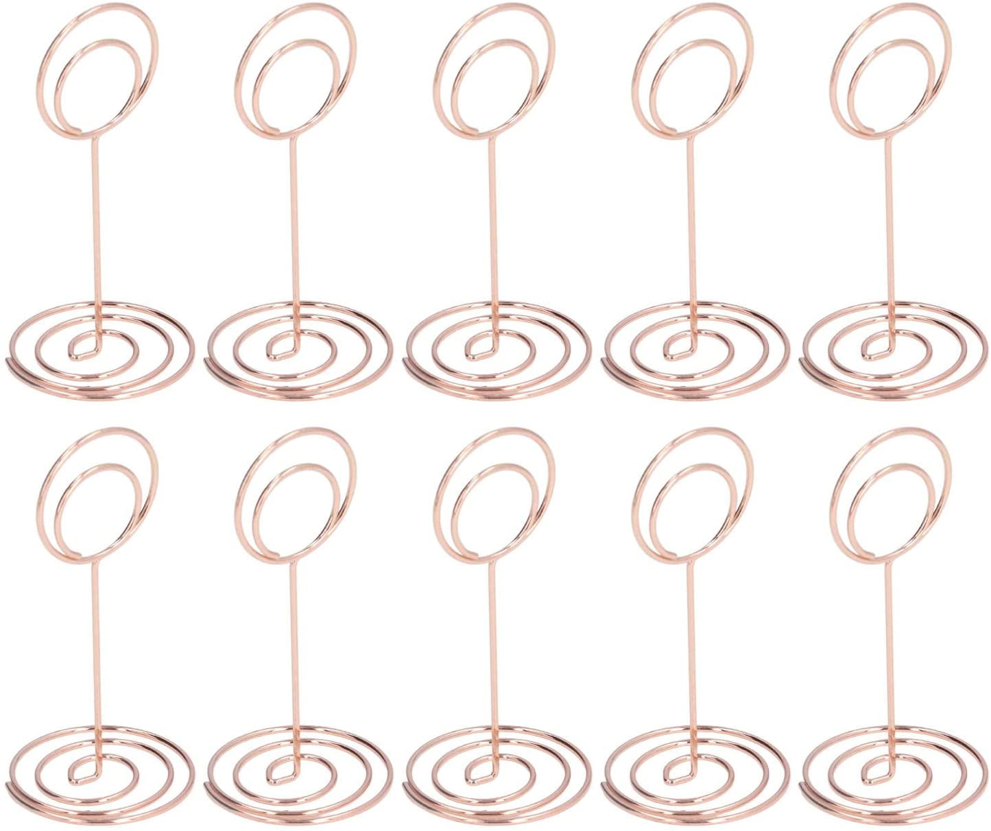 10pcs Mini Table Number Holders Short,Table Number Holder Round Base ...