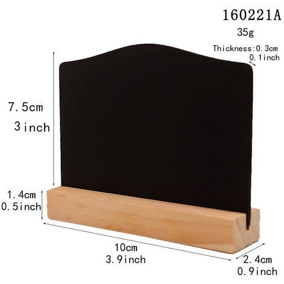 (10pcs)Mini Wooden Blackboards, Double-Sided Chalkboard Labels ...