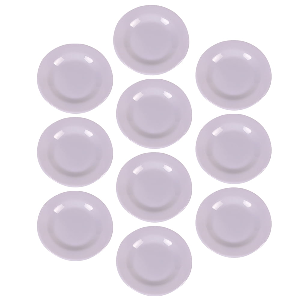 10pcs Miniature Doll House Decorative Plate Model Plastic Plate Model ...