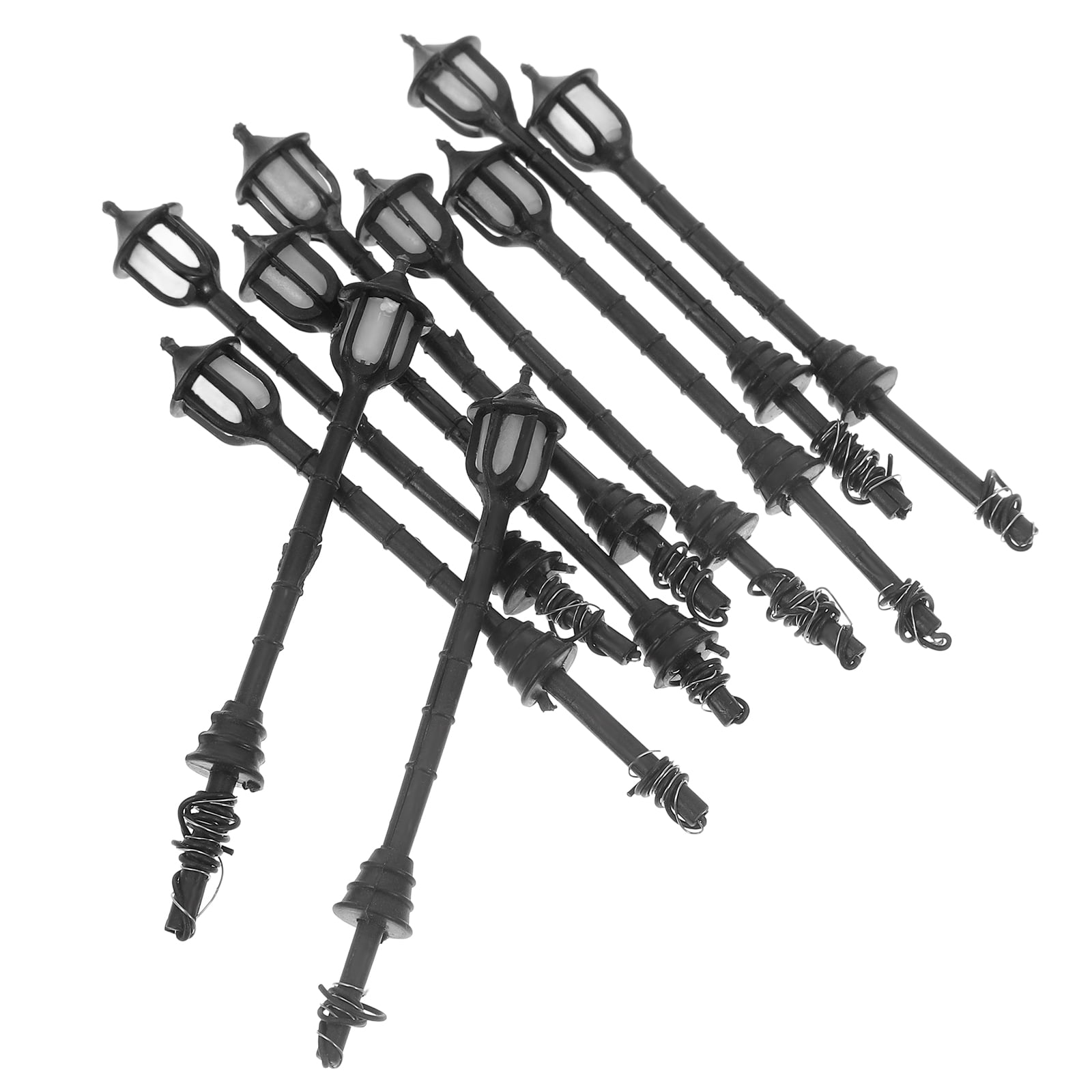 10pcs Miniature Lamp Mini Street Light Models Dollhouse Garden Decors ...