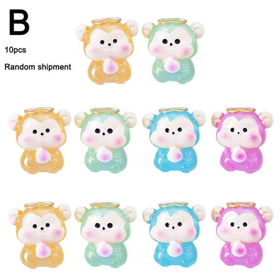 10pcs Miniature Pig Stuffy Decorations for Boys and Girls Resin Piggy ...