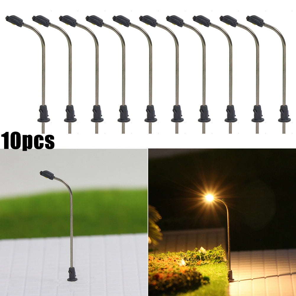 10pcs Model Railway Train Model Street Lights1: 200-1: 220 Scale Z ...