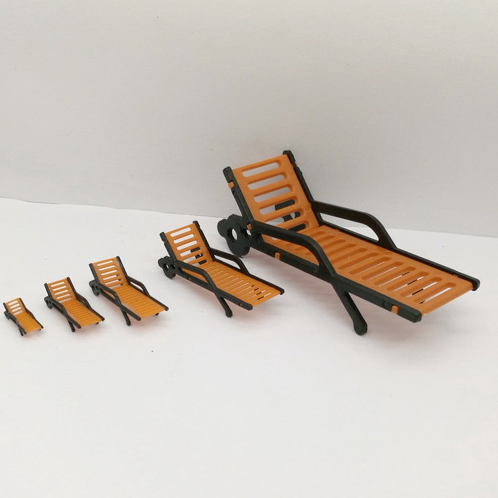 10pcs Model Train HO TT Scale 1:87 Beach Chairs for Layouts, Plastic ...