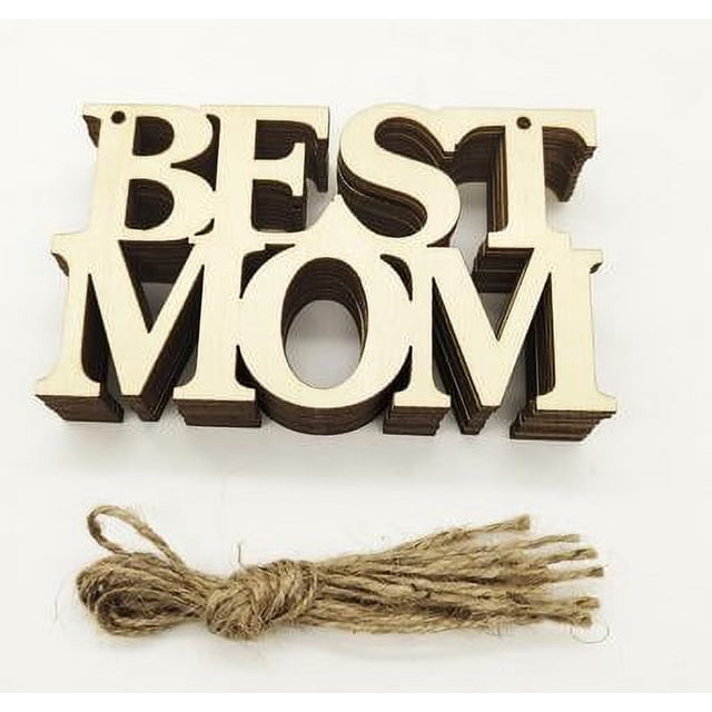 10pcs Mom Wood Cutouts Mother'S Day Crafts Hanging Mom Signs Diy Mother ...