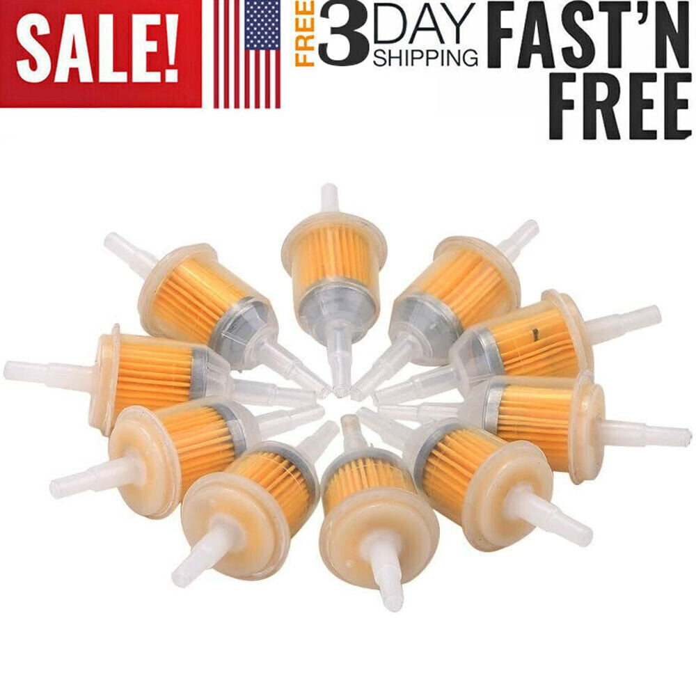 10pcs Motor Inline Gas Oil Fuel Filter Small Engine For 1/4'' 5/16 ...