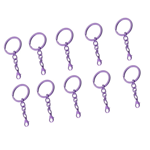 10pcs Multi Color Key Rings with Chains Fashionable Key Holders for ...