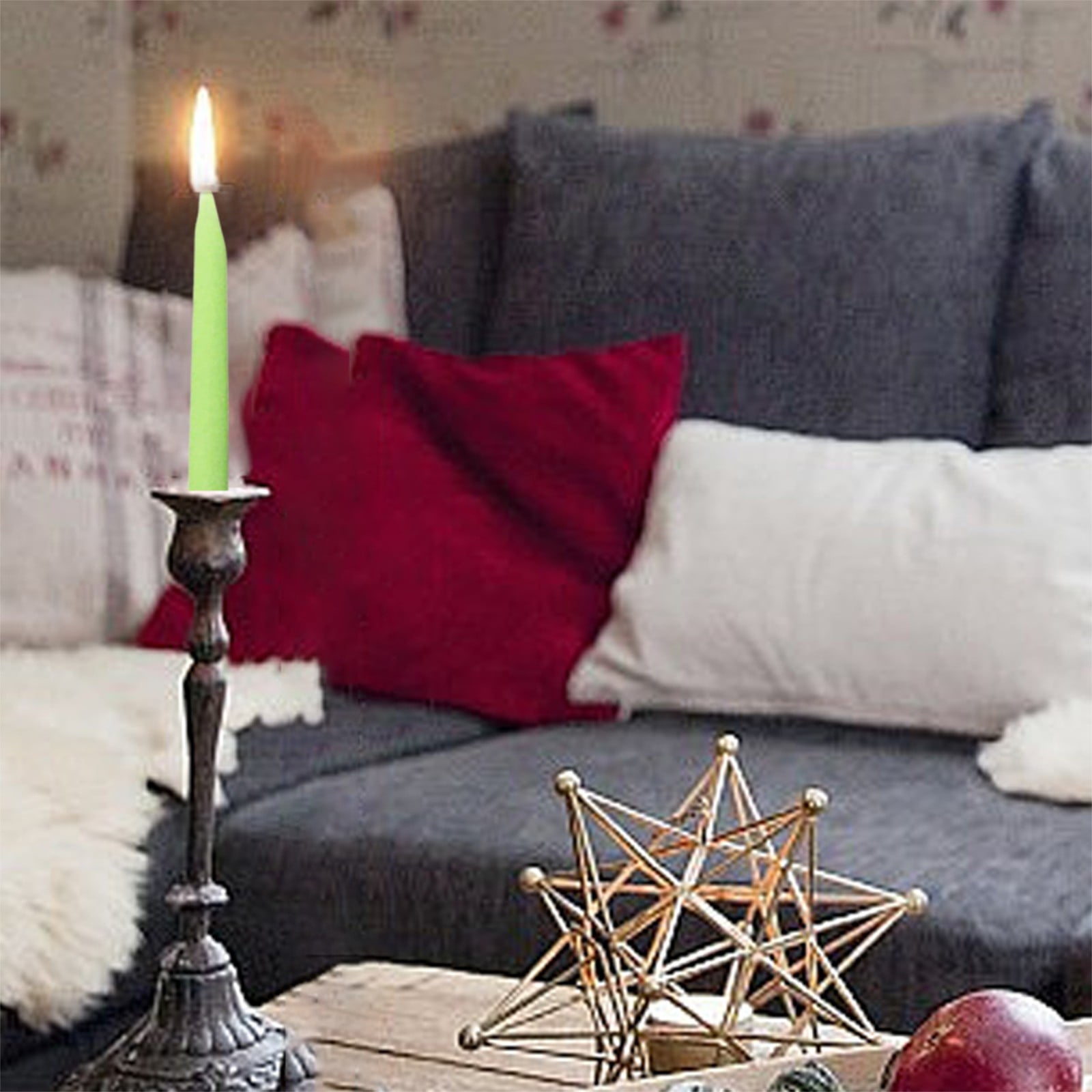 10pcs Multi-Color Long Pole Wax Candles,Romantic Wedding,Banquet,Party ...
