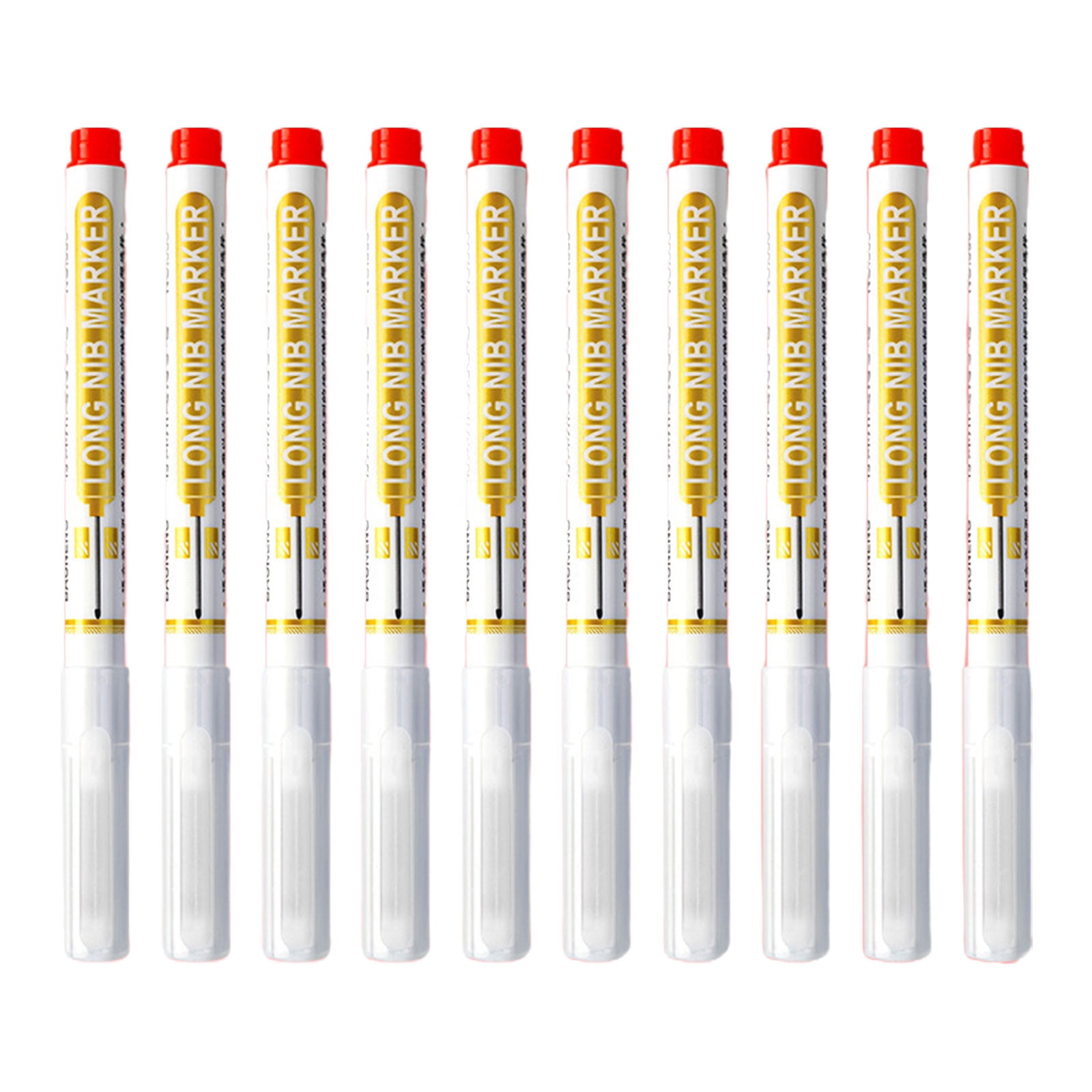 10pcs Multi Color Waterproof Carpenter Pens Long Head Deep Hole Marker ...