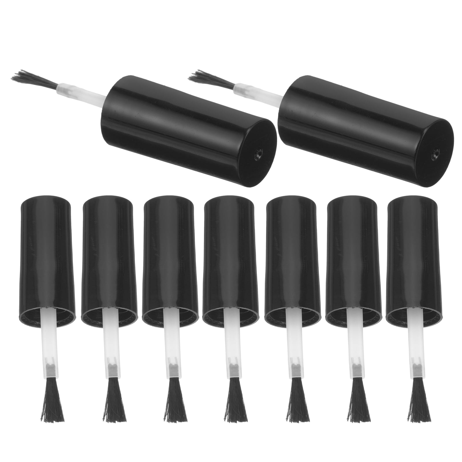 10 Pcs Replacement Brushes for Nail Dip Liquid Polish Bottled Black ...