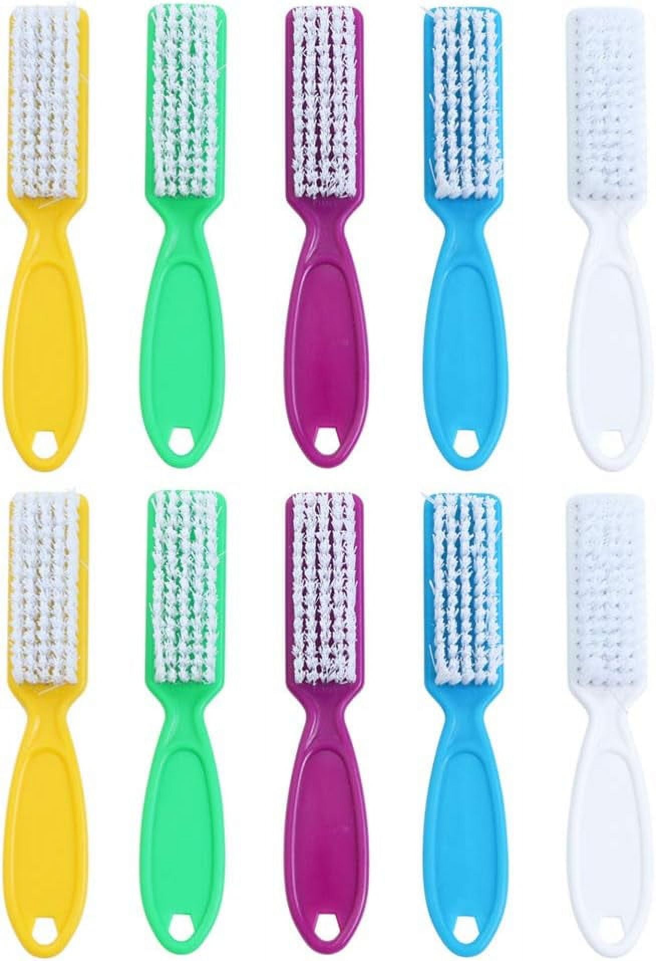 10pcs Nail Scrub Brushes Handle Fingernail Toe Pedicure Cleaning ...