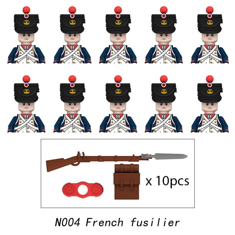 10pcs Napoleonic Wars Military Soldiers Building Blocks Mini Figures ...