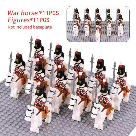 10pcs Napoleonic Wars Military Soldiers Building Blocks WW2 Mini ...