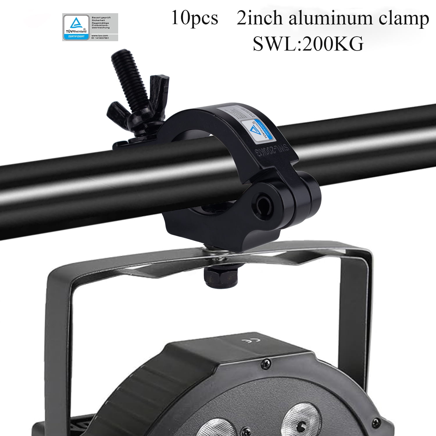 10pcs Narrow Clamps Aluminum Truss Clamp Fits 48-51mm Heavy Duty ...