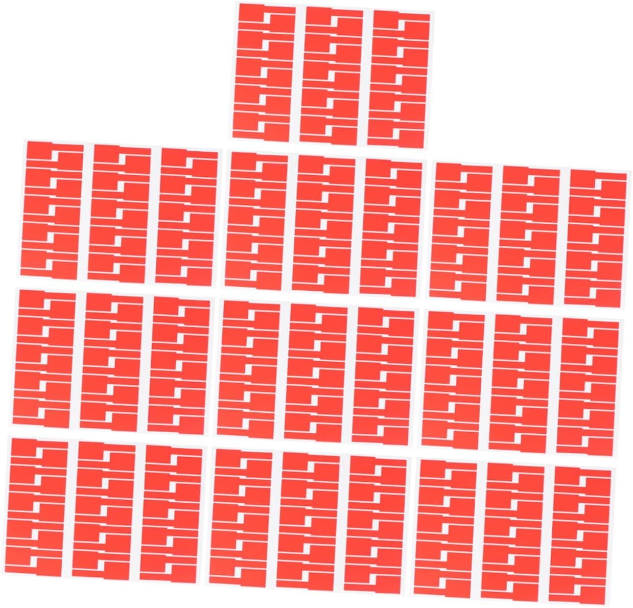 10pcs Network Cable Label Sticker Red Office Custom Identification Tags ...