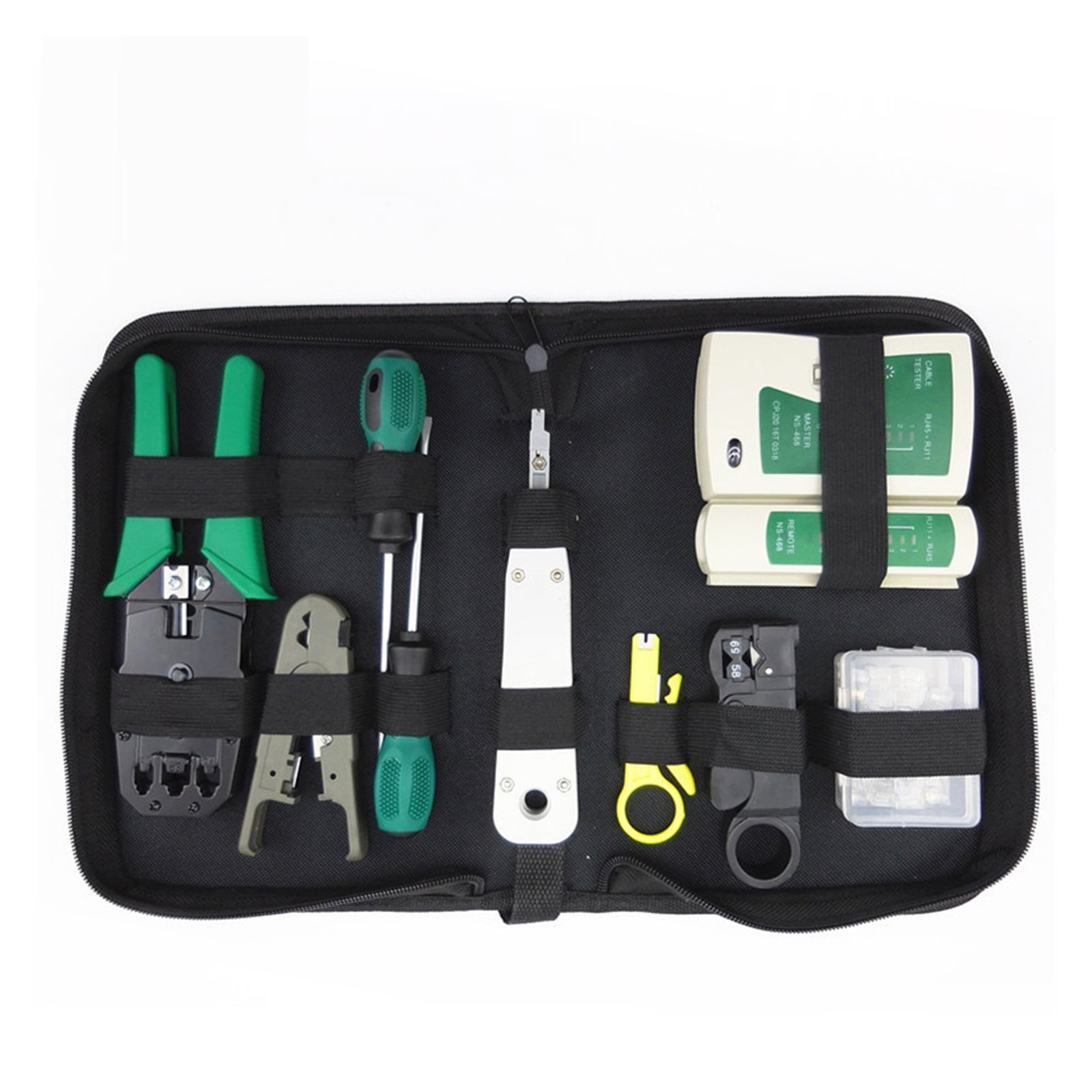 10pcs Network Tool Kit Set Cable Tester Crimper Stripper Optical Fiber ...