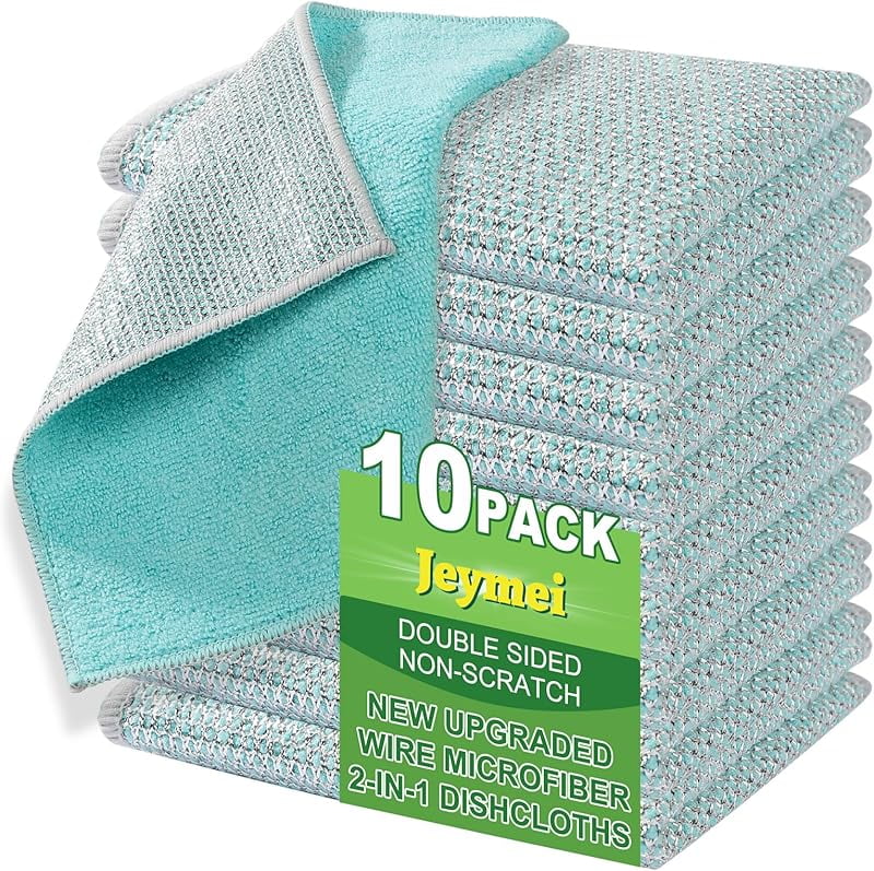 10pcs Non Scratch Wire Dishcloth Multipurpose Wire Dishwashing Rag for ...