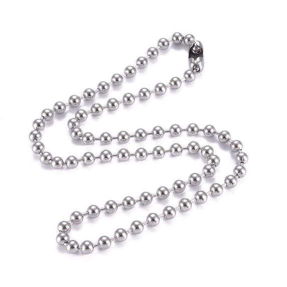 10pcs Non-Tarnish 304 Stainless Steel Ball Chain Necklace with Ball ...