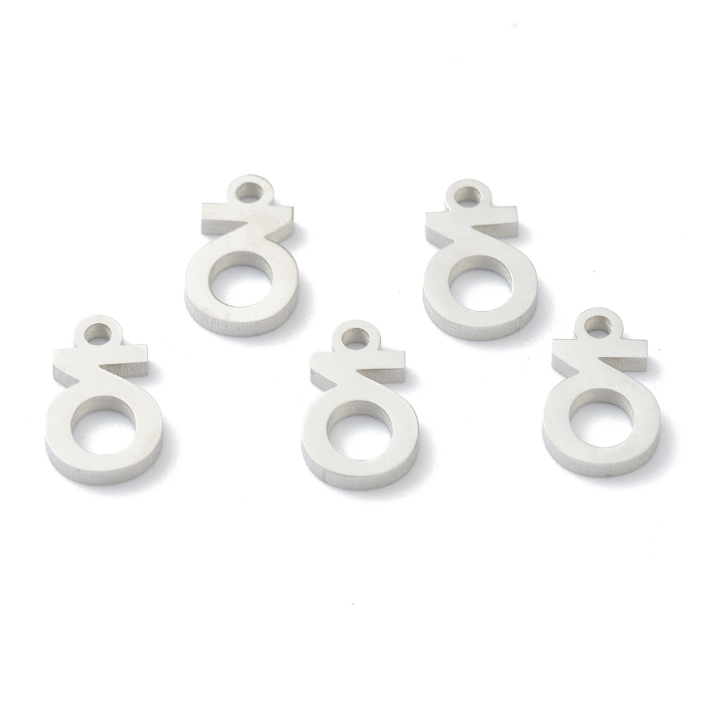 10pcs Non-Tarnish 304 Stainless Steel Greek Alphabet Stainless Steel ...