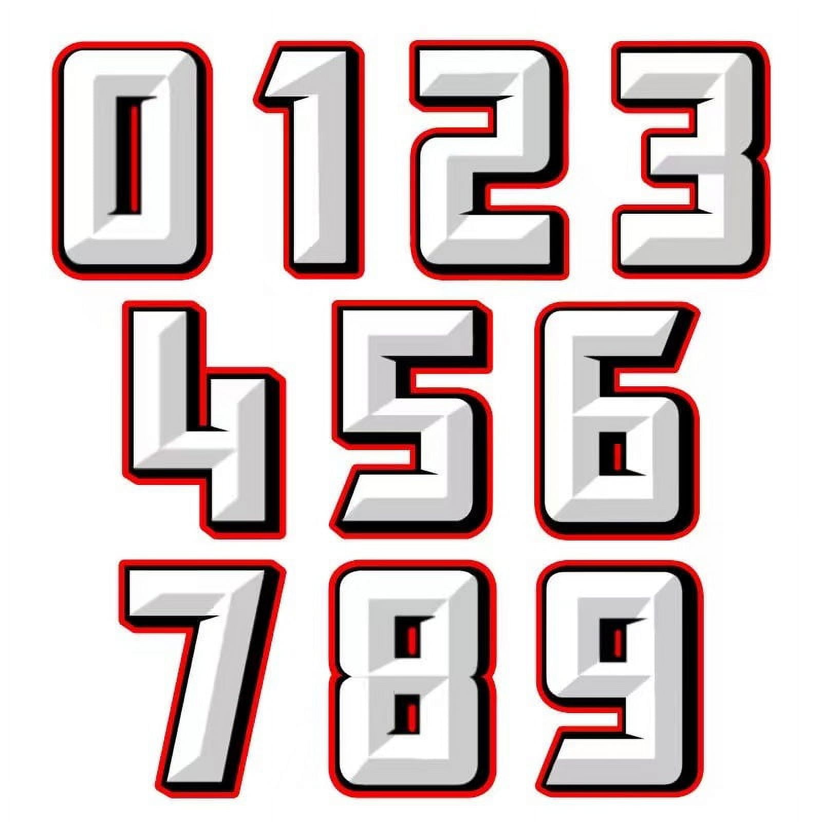 Helmet Number Stickers