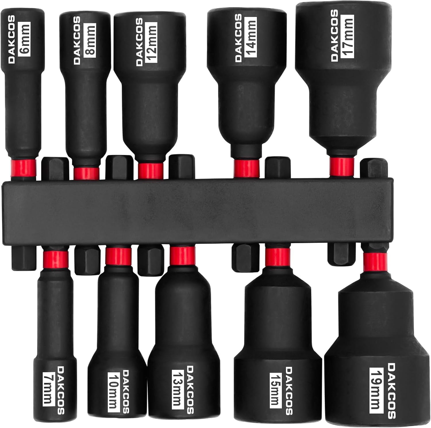 10pcs Nut Driver Set 1/4" Hex Shank Drill Socket Metric 6-19mm Quick ...