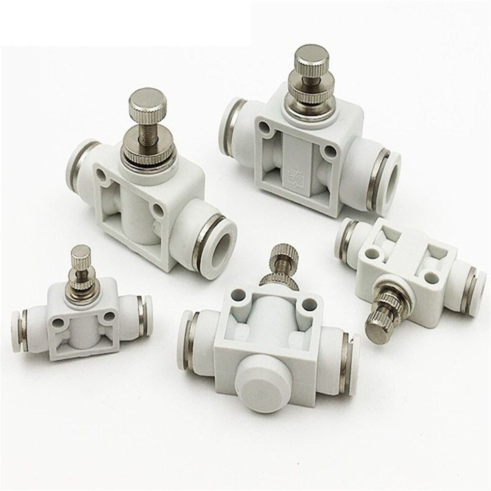10pcs OD Tube Flow Control Throttle Valve Pneumatic Fittings Pneumatic ...