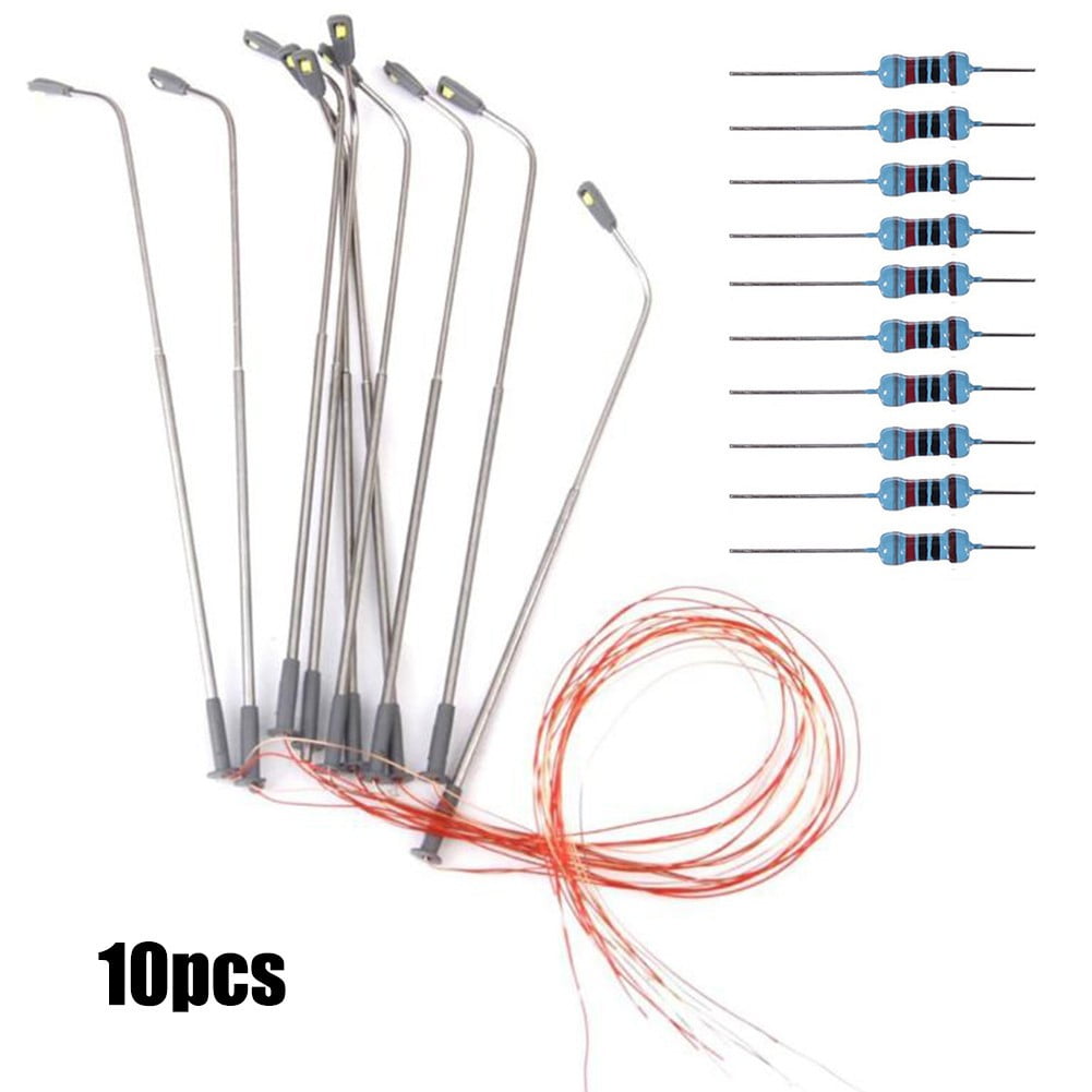 10Pcs Oo/Ho Scale Lantern Modern Street Lighting Street Light Lamp ...