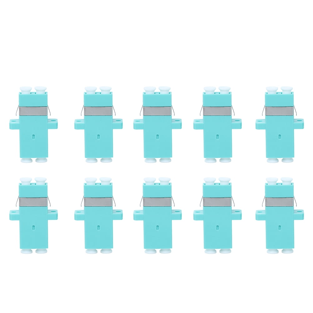 10pcs Optical Fiber Adapters LC-LC Duplex Converter Fiber Optic Coupler ...