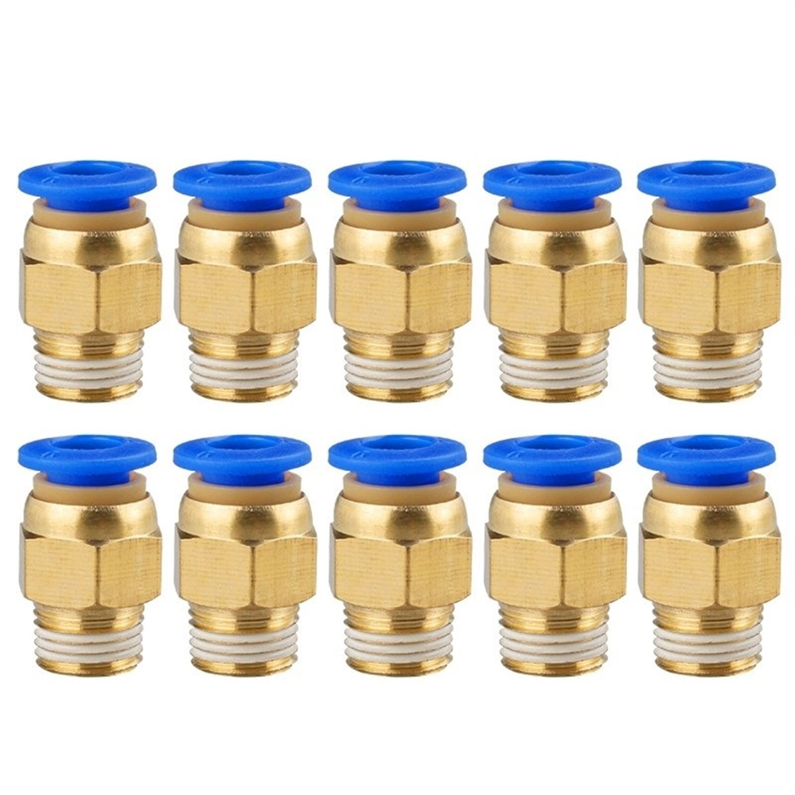 10pcs PC6-01 Pneumatic Connector, Components with Threaded Quick ...