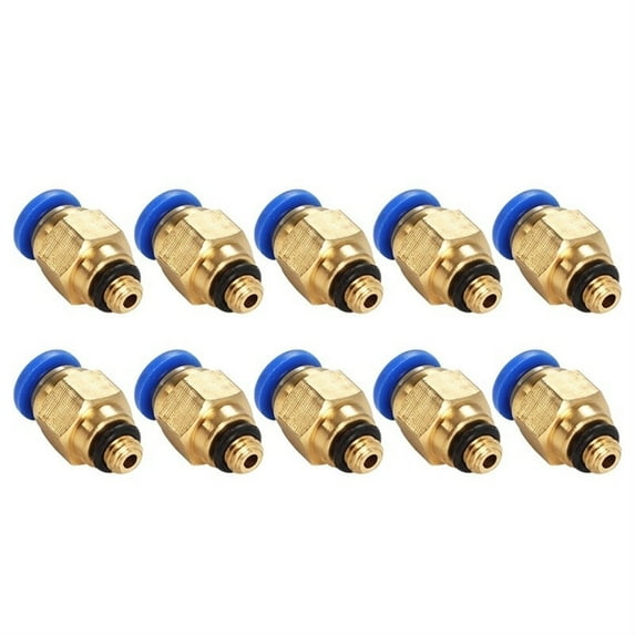 10pcs PC6-M5*0.75 Pneumatic Connector, Components with Threaded Quick ...