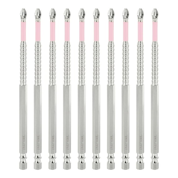 10pcs PH2 Phillips Impact Screwdrivers Bit 6" Long Magnetic Anti Slip ...