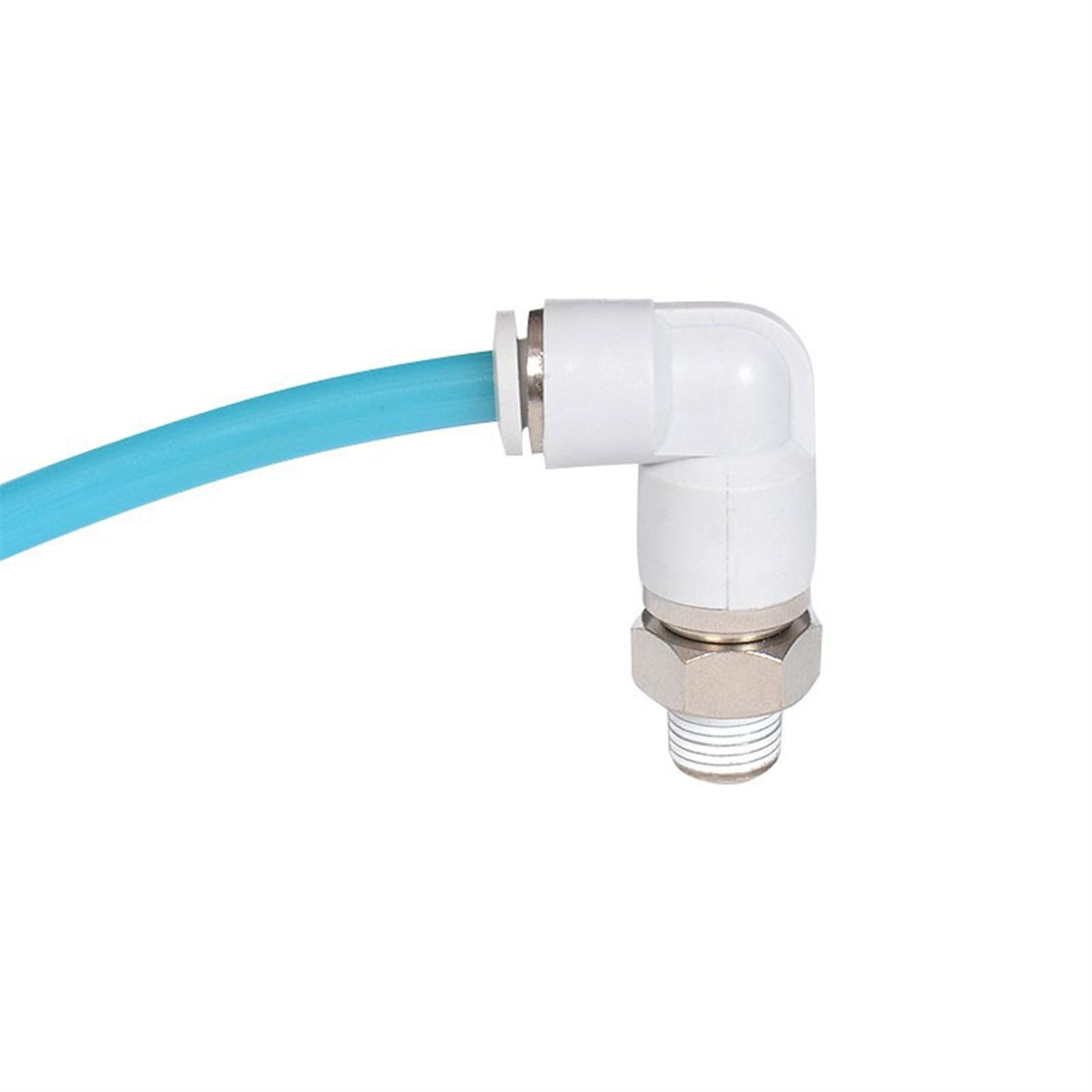10pcs PL Male Thread Pneumatic Tube Elbow Connector Tube Air Push In ...