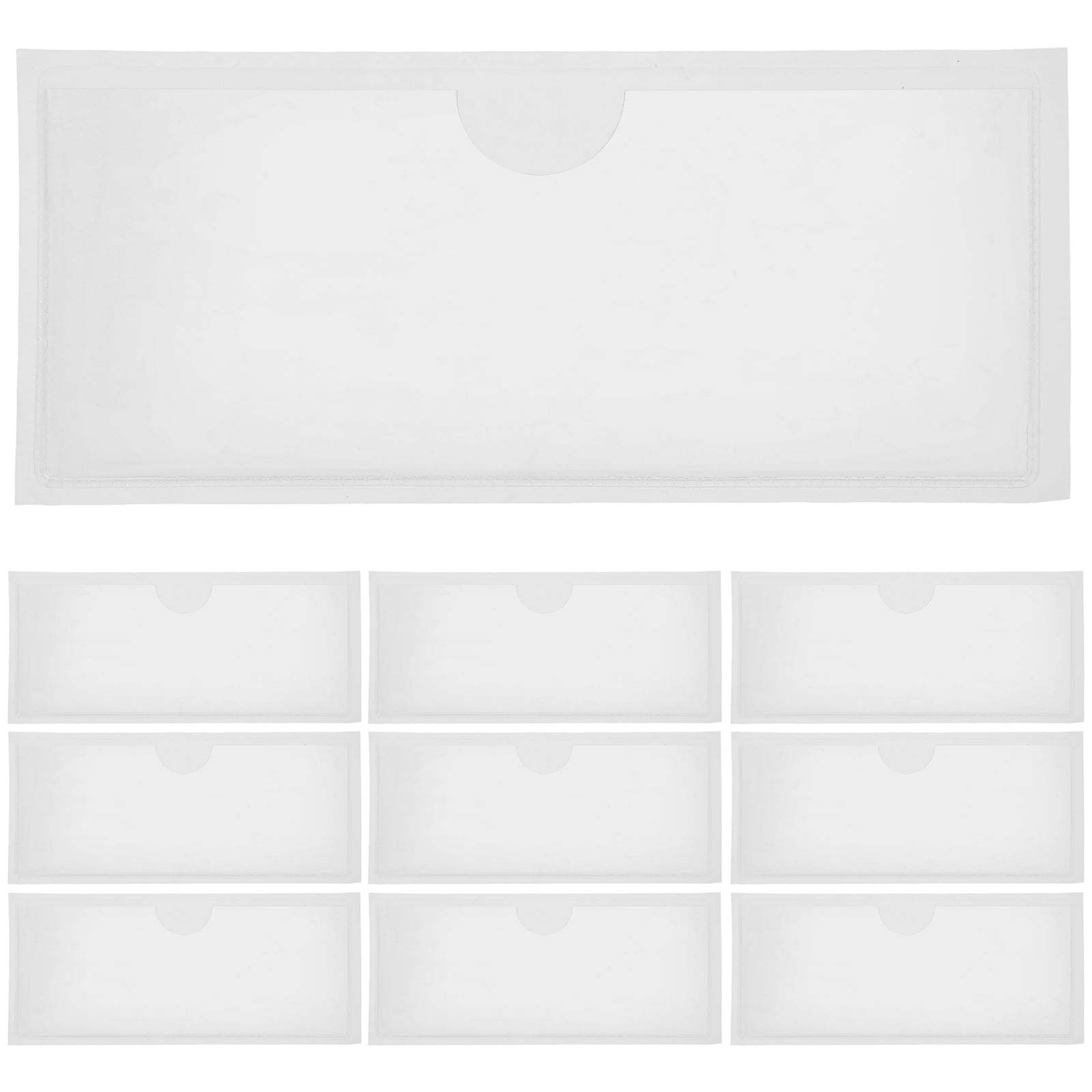 10pcs PVC Clear Ticket Holders for Organizing Index Cards Business ...